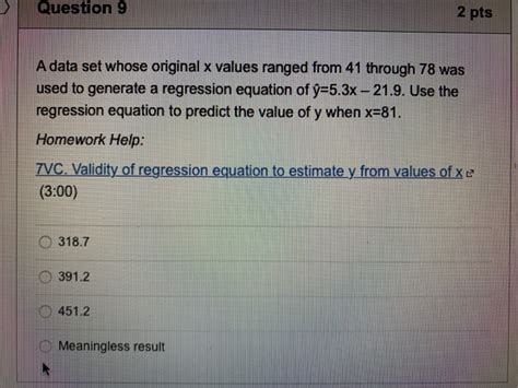 solved question 4 2 pts two variables have a negative linear