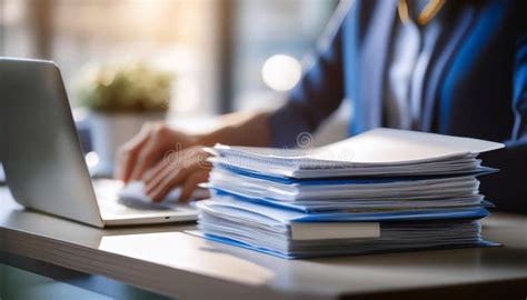 Record Keeping And Data Management Featuring Symbols Like A File Folder Documents And A