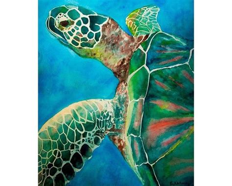 5D Diamond Painting Sea Turtle Diamond Embroidery Square Etsy Turtle Painting Sea Turtle
