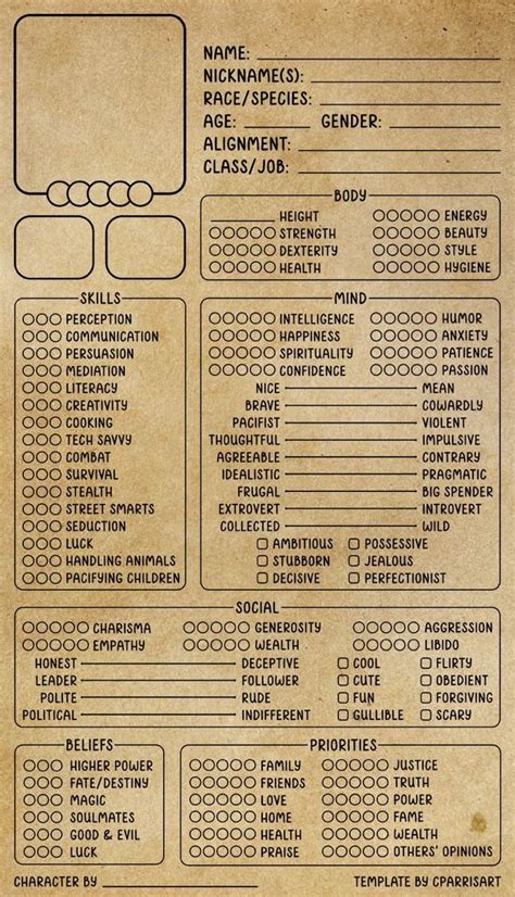 Character Sheet Writing Character Sheet Template Character Reference Sheet Writing Characters