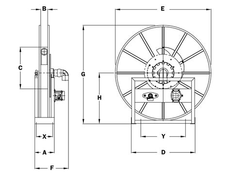 Series VAC Single Wrap Heavy Duty Reel To Handle Inch Through Inch I D Hose