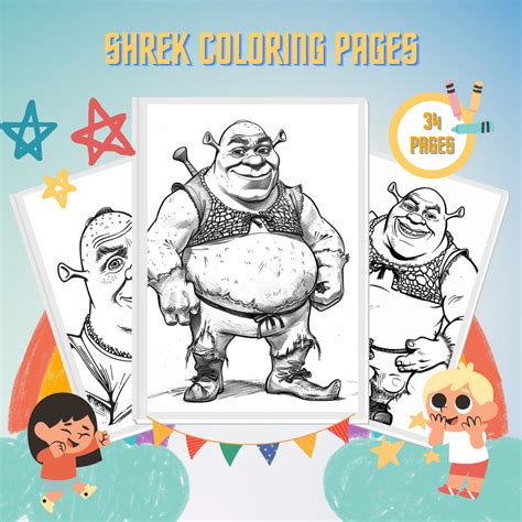Shrek Characters Coloring Pages 2025