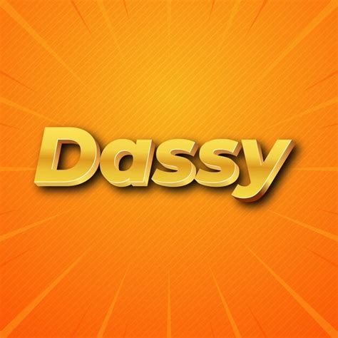 Premium Photo Dassy Text Effect Gold  Attractive Background Card