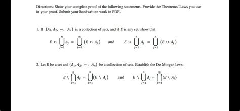 Solved Directions Show Your Complete Proof Of The Following