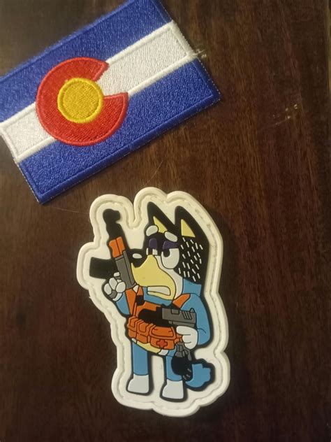 Pvc Bluey Moral Tactical Patch Hookloop Military Police Gbrs Fog Supdef Christmas Etsy