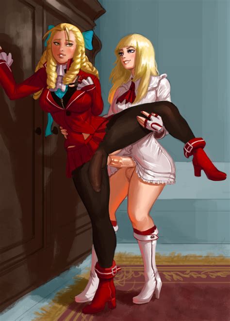 Rule 34 2futas Against Wall Ankle Boots Antenna Hair Bangs Big