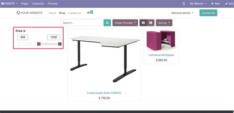 User Guide For Odoo Website Product Price Range