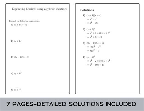 Expanding Algebraic Expressions Worksheets Course 3 Chapter 2