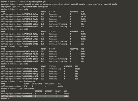 actualizaciones y retrocesos en kubernetes howtoforge
