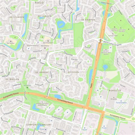 Assen Modern Atlas Vector Map Boundless Maps