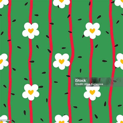 수박 스타일의 귀여운 이음새 없는 패턴으로 아늑하고 생생한 터치로 휴일 포장지 봄 직물 및 어린이 의류에 이상적입니다 건강한 식생활에 대한 스톡 벡터 아트 및 기타 이미지