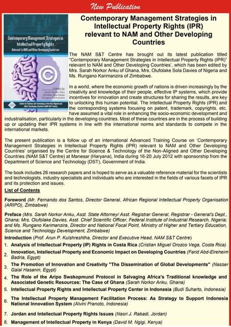 Contemporary Management Strategies In Intellectual Property Rights Ipr Pdf