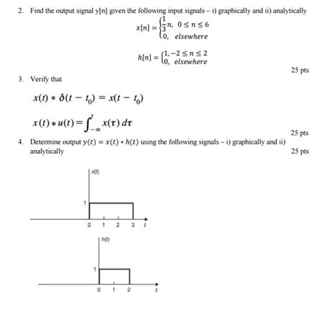 Solved Find The Output Signal Y N Given The Following Chegg
