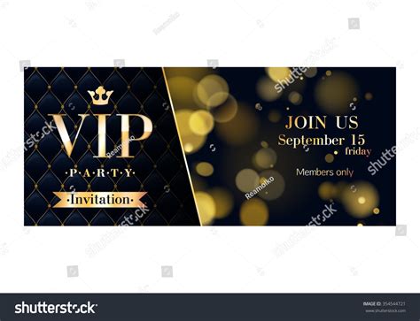 Vip 파티 프리미엄 초대 카드 포스터 스톡 벡터로열티 프리 354544721 Shutterstock