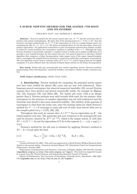 A Schurnewton Method For The Matrix Pth Root And
