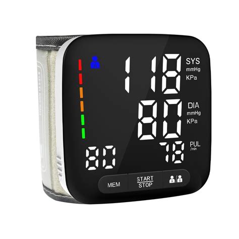 Апарат за кръвно налягане на китката Led дисплей с големи знаци автоматично измерване Emag Bg