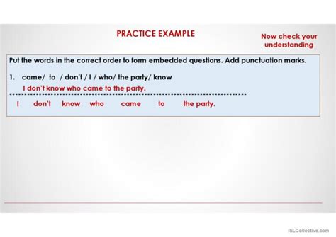 Embedded Questions Grammar Guide English ESL Powerpoints