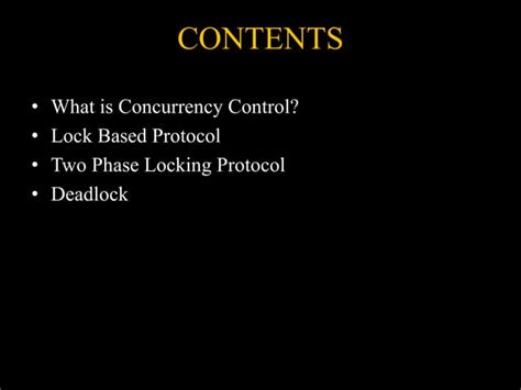 Concurrency Control In Database Management System Pptx Databases Computer Software And