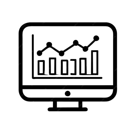 A Computer Screen With Graphs And Charts Showing A Graph Graph Premium Ai Generated Vector