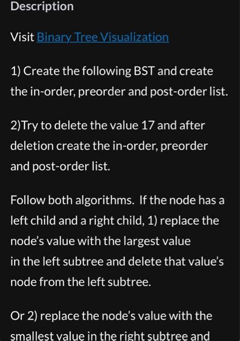 Solved Visit Binary Tree Visualization 1 Create The