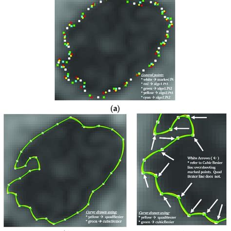 Quad And Curve Bezier Curves A Control And Generated Points B