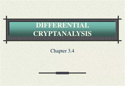 Ppt Differential Cryptanalysis Powerpoint Presentation Free Download