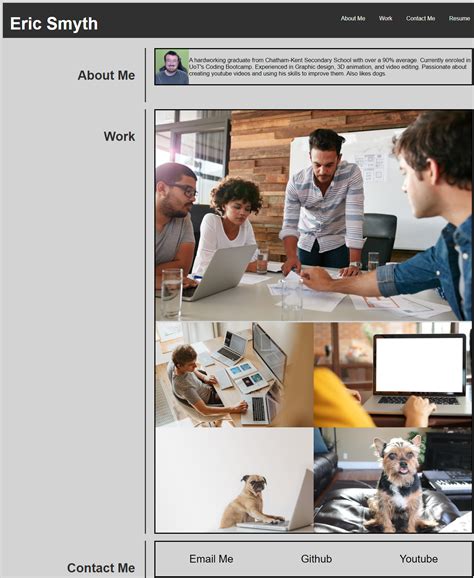 github eric k smyth project2 portfolio