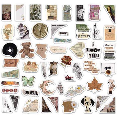 Retro Art Stickers Pack Famous Bundle Stickers Waterproof Bundle Stickers 10pcs Retro