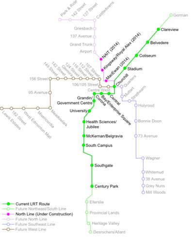 Edmonton Lrt Stations And Transportation In Edmonton Lrt