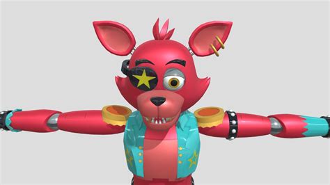 Glamrock Foxy Download Free 3d Model By Vannygameing
