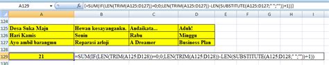 Tips Tips Rumus Excel Menghitung Kata Dalam String Kalimat