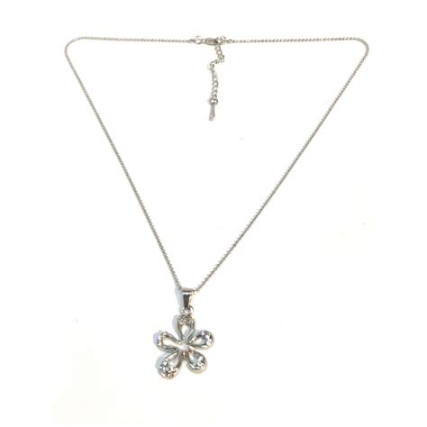 Collier Fleur En Strass