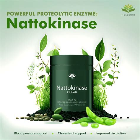 Nattokinase 200mg 90 Capsules Hellenia Healthfoods