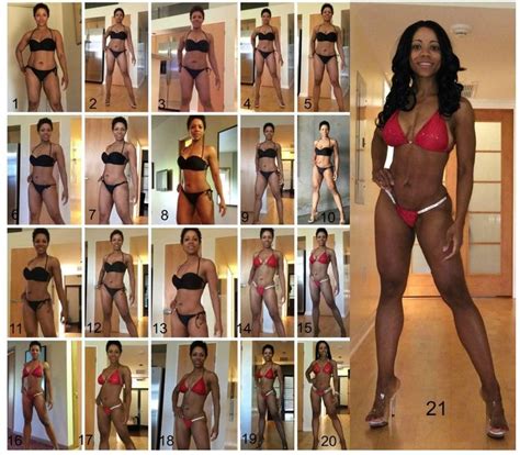 21 Week Transformation 2 Bikinis Swimwear Coaching