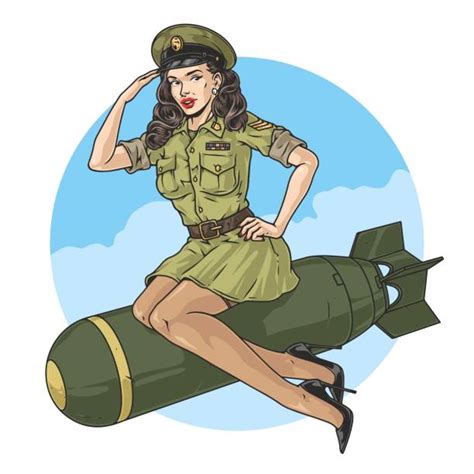 Croquis De Pin Up Militaire