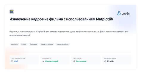 Руководство по анимации Matplotlib Кадры из фильма на Python Labex
