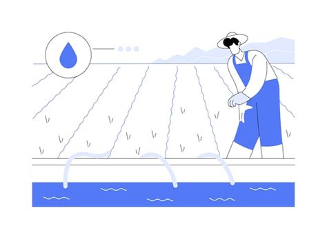 Premium Vector Surface Irrigation Systems Abstract Concept Vector Illustration