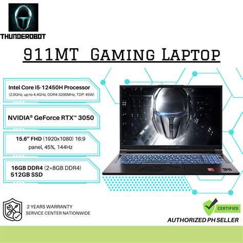 Thunderobot 911mt Gaming Laptop 15 6inches Intel Core I5 12450h