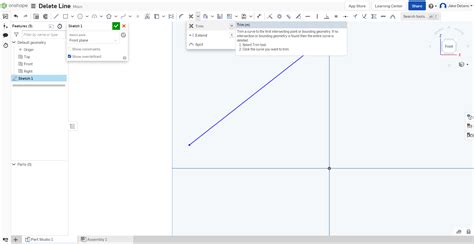 How Do You Delete A Line Onshape