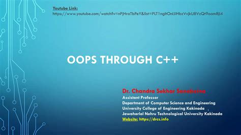 Object Oriented Programming Using C Part 3 Ppt