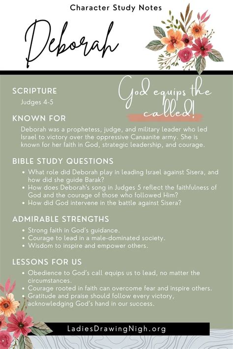 9 Powerful Story Of Deborah In The Bible Verses Ladies Drawing Nigh