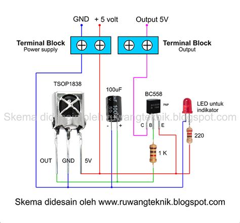 ruang teknik membuat modul infrared ir receiver menggunakan tsop1838