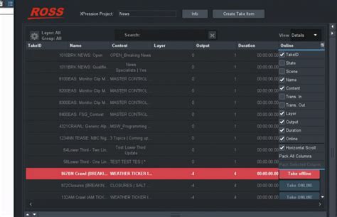 Xpression Dashboard Api Sequencer Control Customizing Columns How