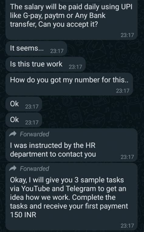 Scam Fraud Circulation Via WhatsApp For Marketing Services