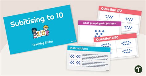 Subitising To 10 Teaching Slides Teach Starter