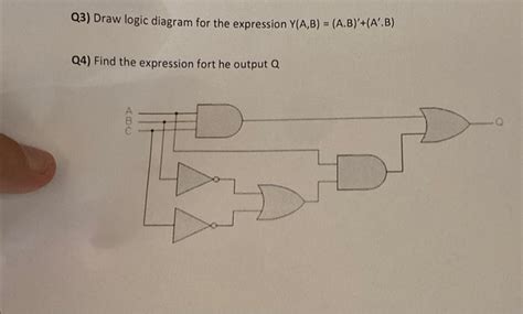 Solved Q Draw Logic Diagram For The Expression Chegg Com