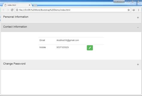 Download Profile Updator With Accordion Project In Html Css And Js With Source Code And Report