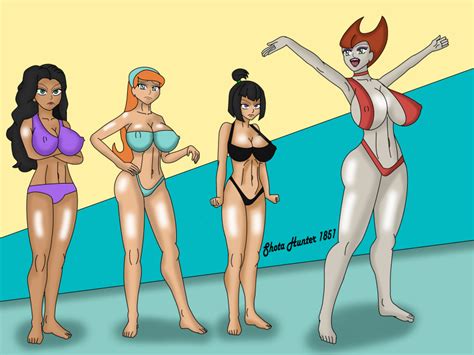 Rule 34 4girls Angry Face Armpits Bikini Black Hair Blue Eyes