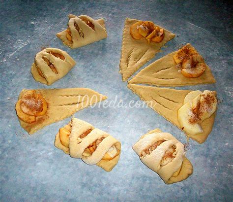 Как приготовить булочки-конвертики с яблоками и корицей - Булочки от ...