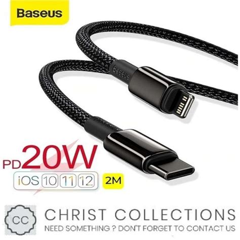 Promo Baseus Kabel Data Iphone Type C To Lightning Fast Charging Pd W Meter New Diskon